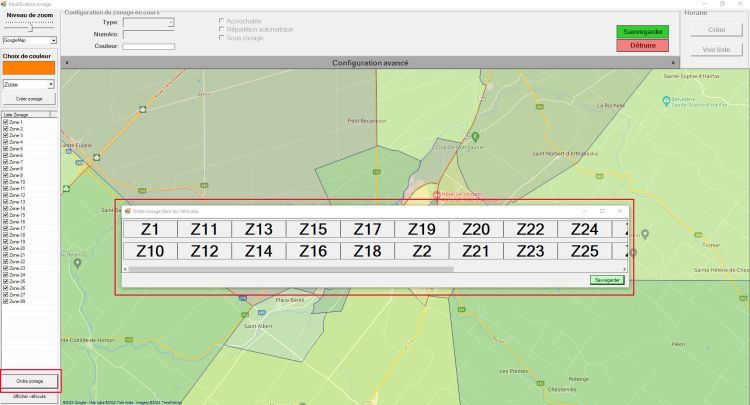 Répartition/Zonage sur carte — Base de connaissances Fraxion